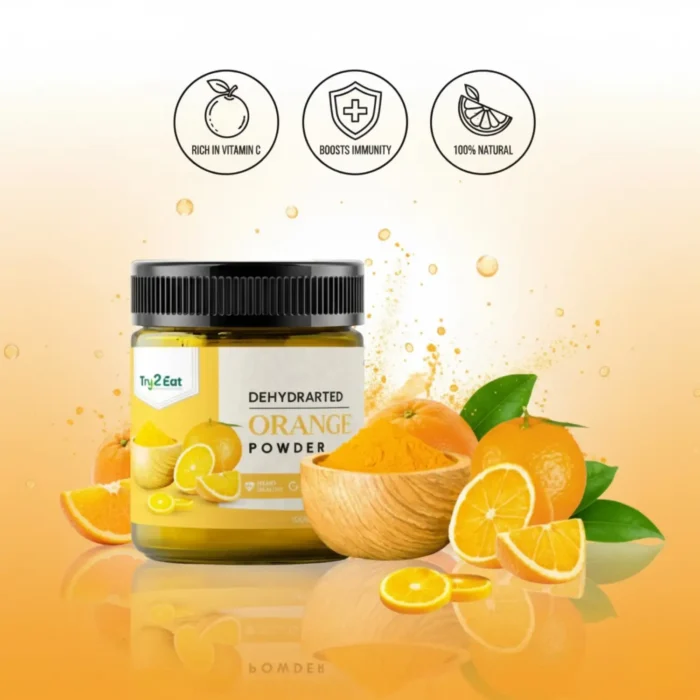TRY2EAT Orange Powder | 100% Natural | Vegan | No Additives | 100g ...