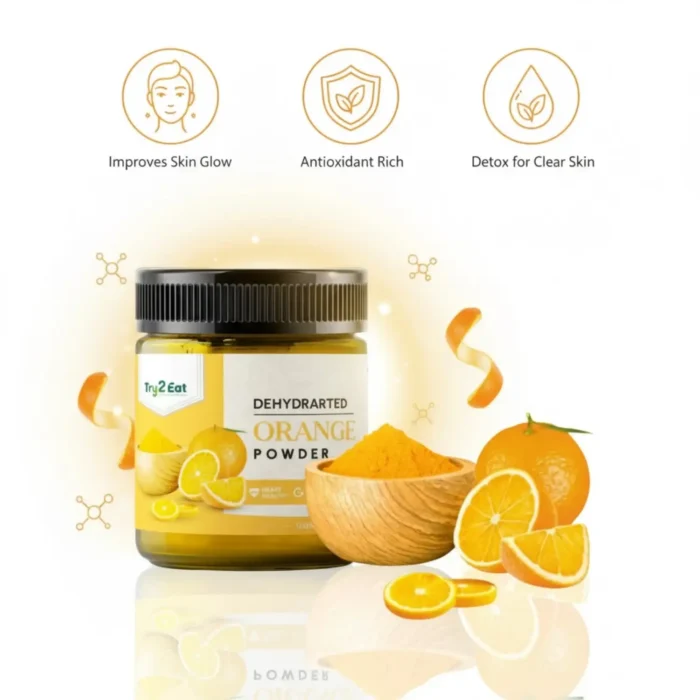 TRY2EAT Orange Powder | 100% Natural | Vegan | No Additives | 100g ...
